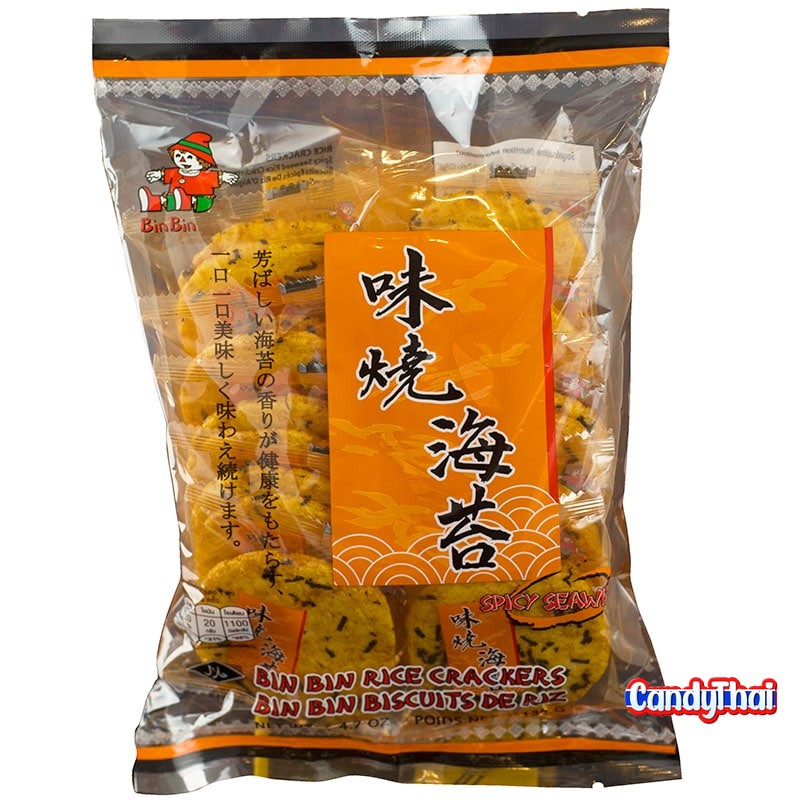 Binbin Rice Cracker Spicy Seaweed 135g. - Candy Thai