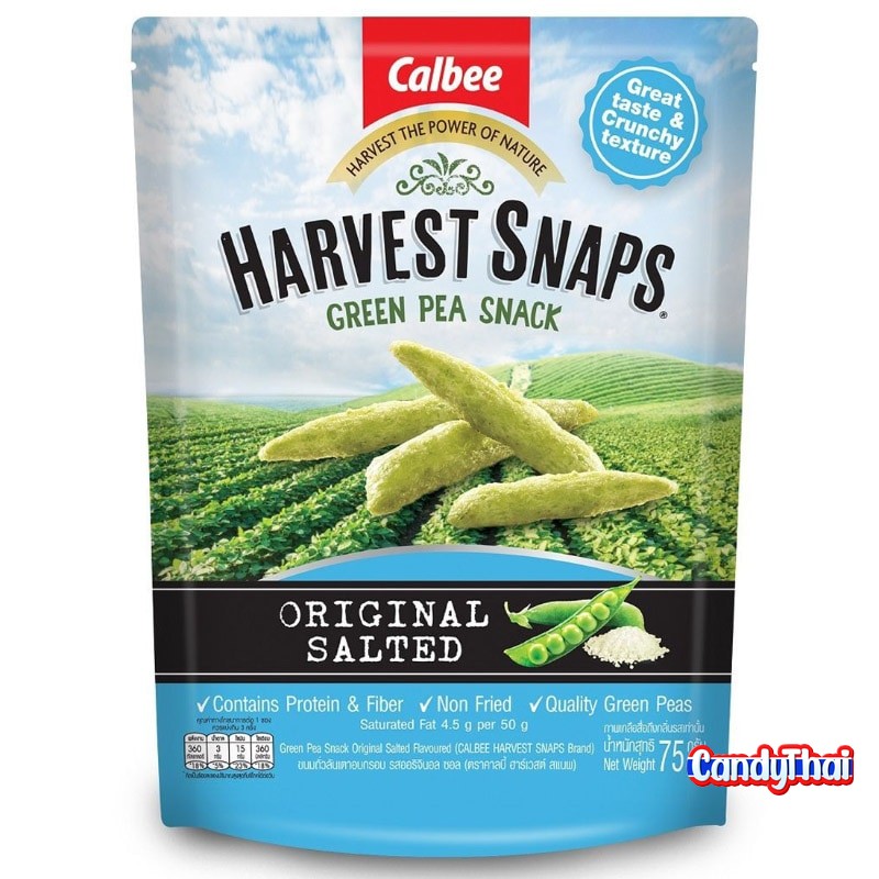 Calbee Harvest Snaps Green Pea Snack Original Salted Flavoured 75g ...