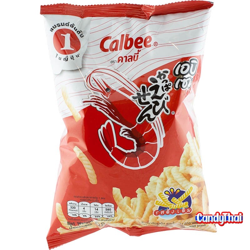 Calbee Prawn Crackers Original Flavoured 60g. - Candy Thai