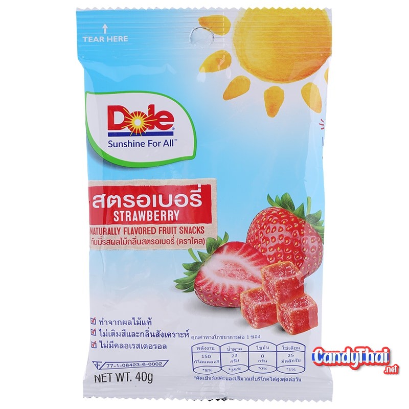 Dole Strawberry Flavored Fruit Snack 40g. - Candy Thai
