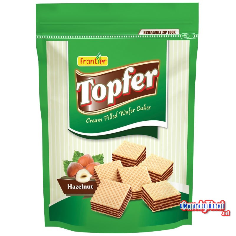 Frontier Hazelnut Cream Filled Wafer Cube 180g. - Candy Thai