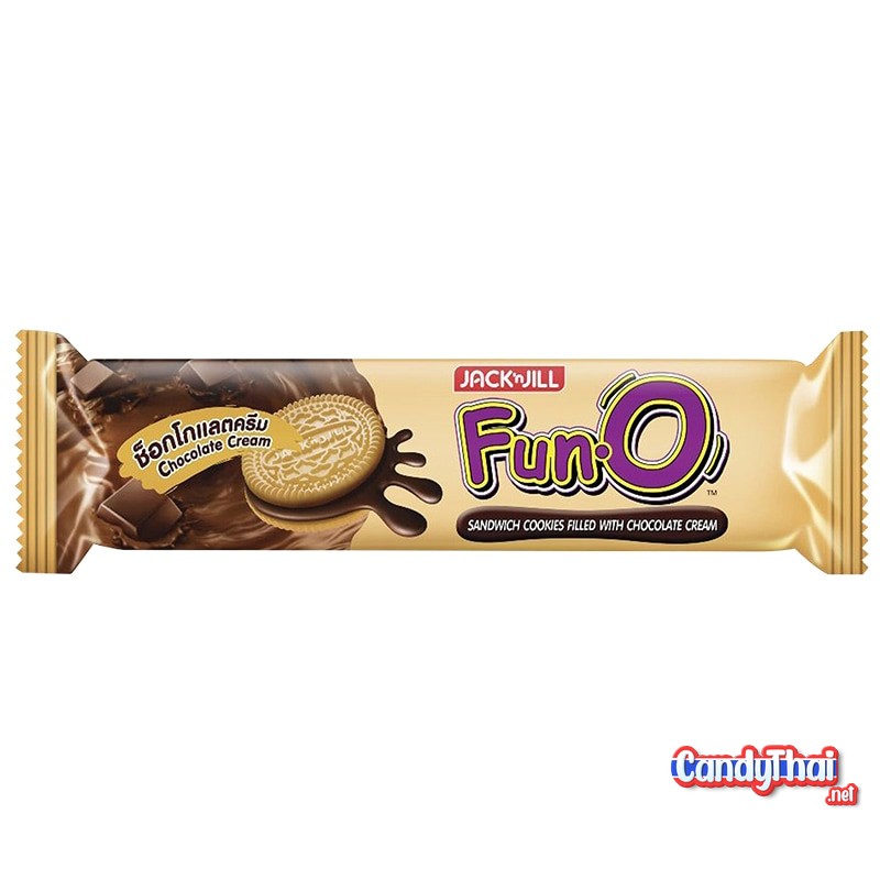 Fun O Sandwich Cookie Chocolate 67.5g. - Candy Thai