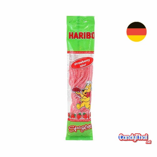 Haribo, spaghetti, strawberry, 200 grams - Candy Thai
