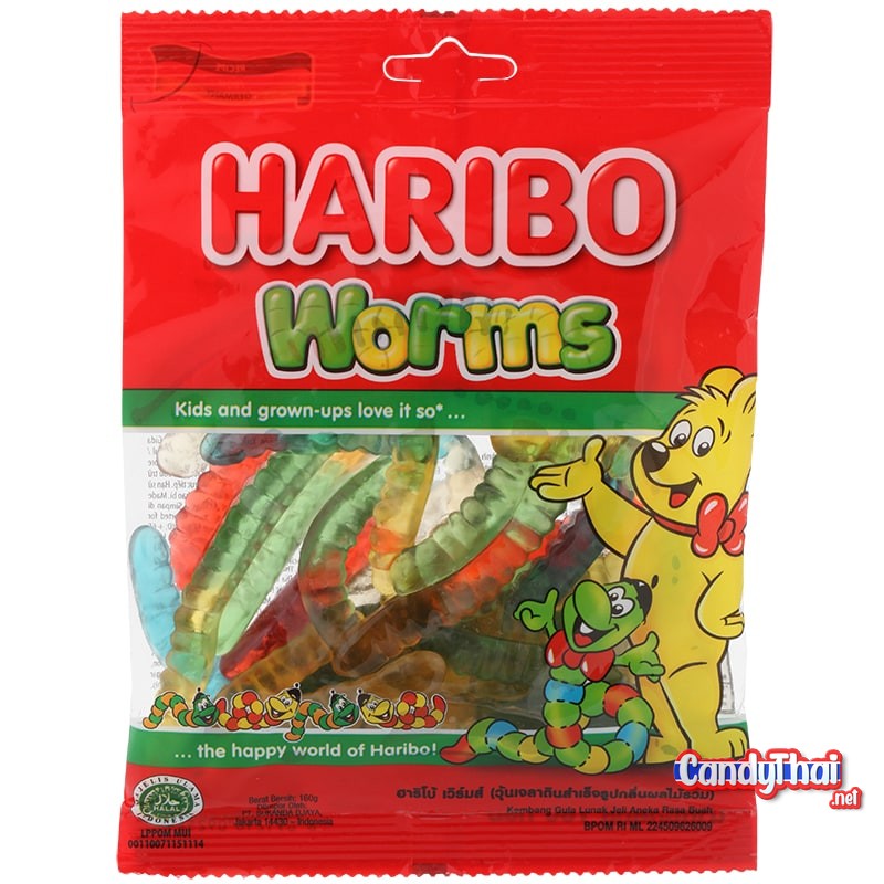 Haribo Worms Jelly 160g. - Candy Thai