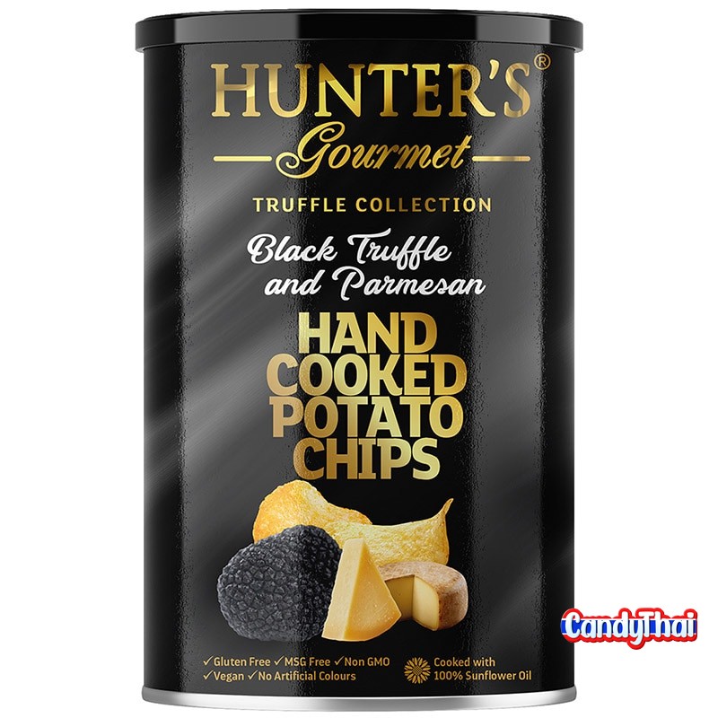 Hunters Gourmet Potato Chips Black Truffle and Parmesan 150g. - Candy Thai