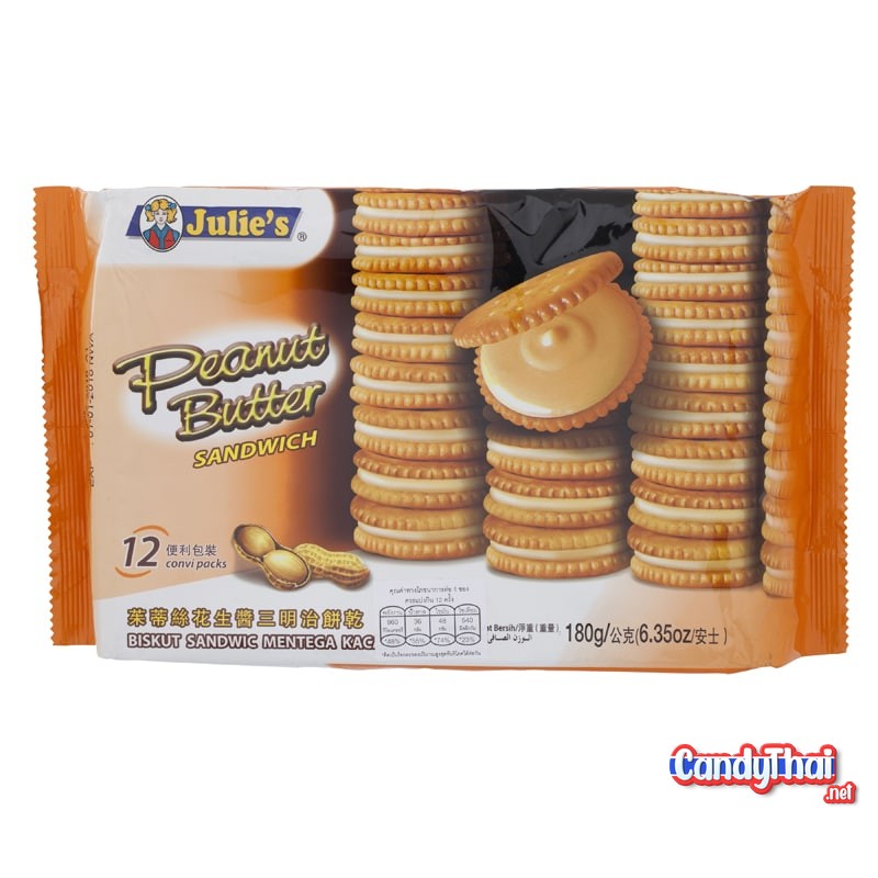 Julie Peanut Butter Sandwich Biscuits 180g. - Candy Thai