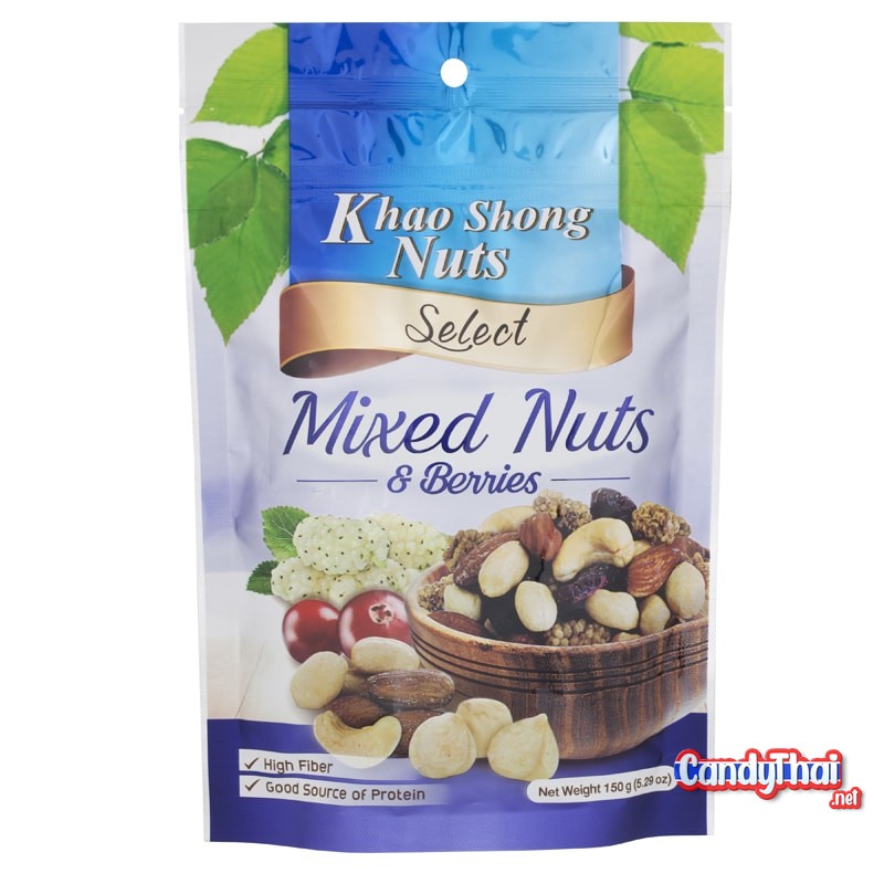 Khao Shong Nuts Select Mixed Nuts and Berries 150g. - Candy Thai