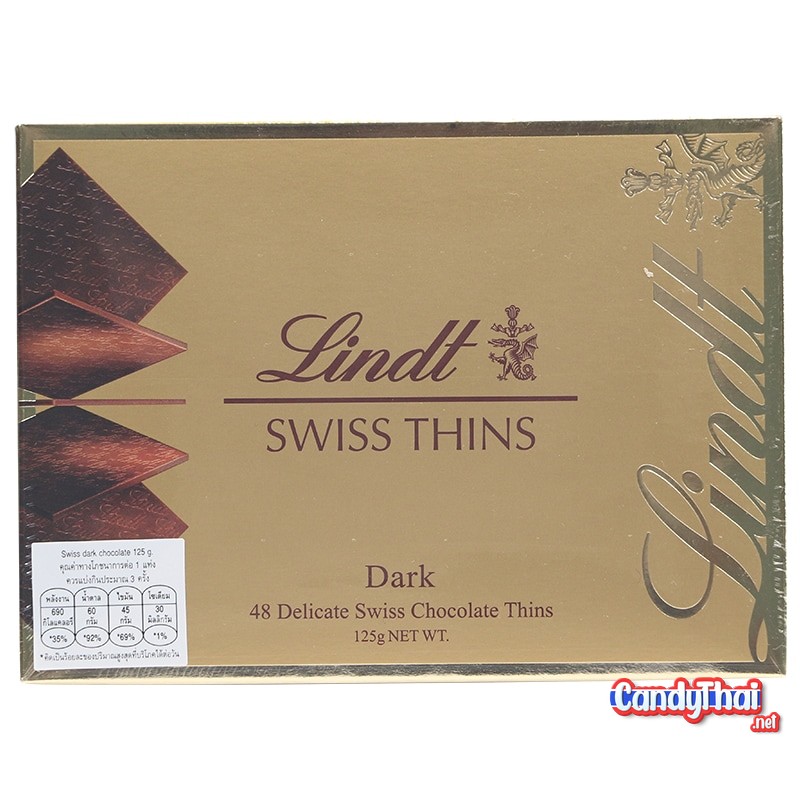Lindt Thin Dark Chocolate 125g. - Candy Thai