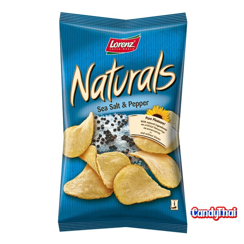 Lorenz Naturals Sea Salt Pepper Potato Chips 100g. - Candy Thai