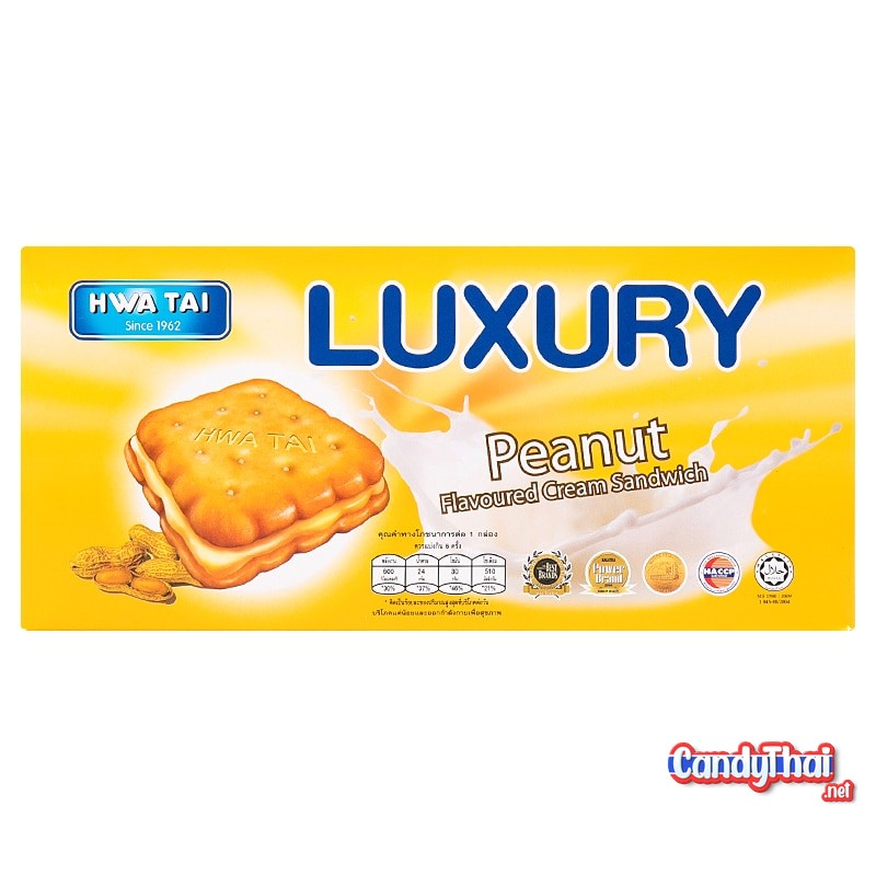 Luxury Biscuit Sandwich Cream Peanut 120g Candy Thai