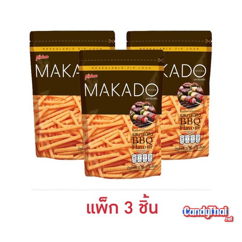 Magado, BBQ flavor, 55 grams (3 pieces) - Candy Thai