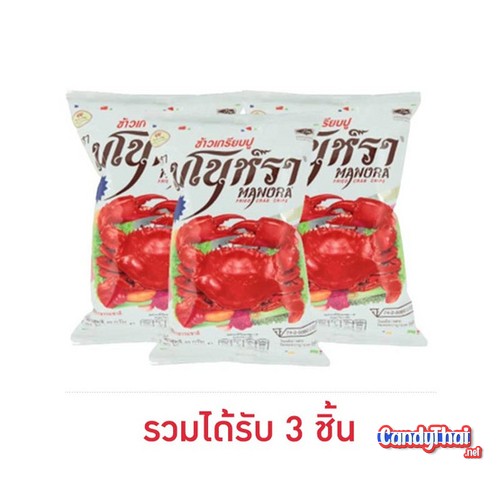 Manohra, Crab Rice Cracker 75 grams - Candy Thai