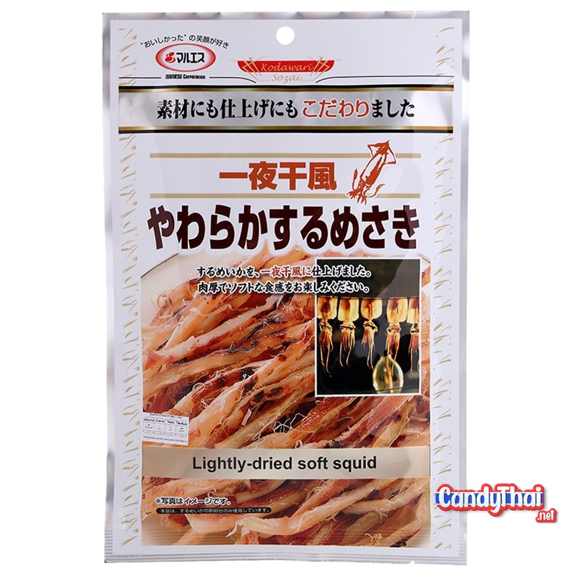 Maruesu Lightly Dried Yawaraka Surume Shredded Squid 34g. - Candy Thai