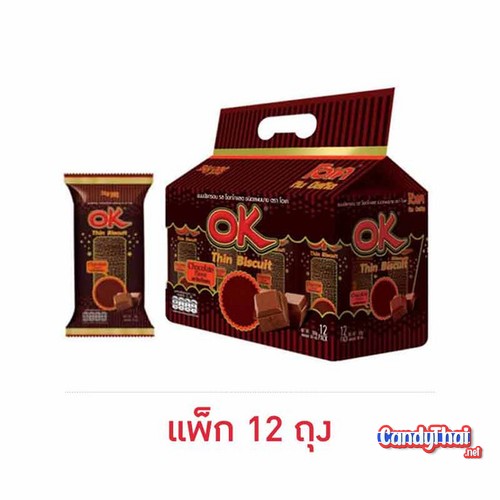 Okay, some biscuits, some chocolate flavor 30 grams (12 pack) - Candy Thai