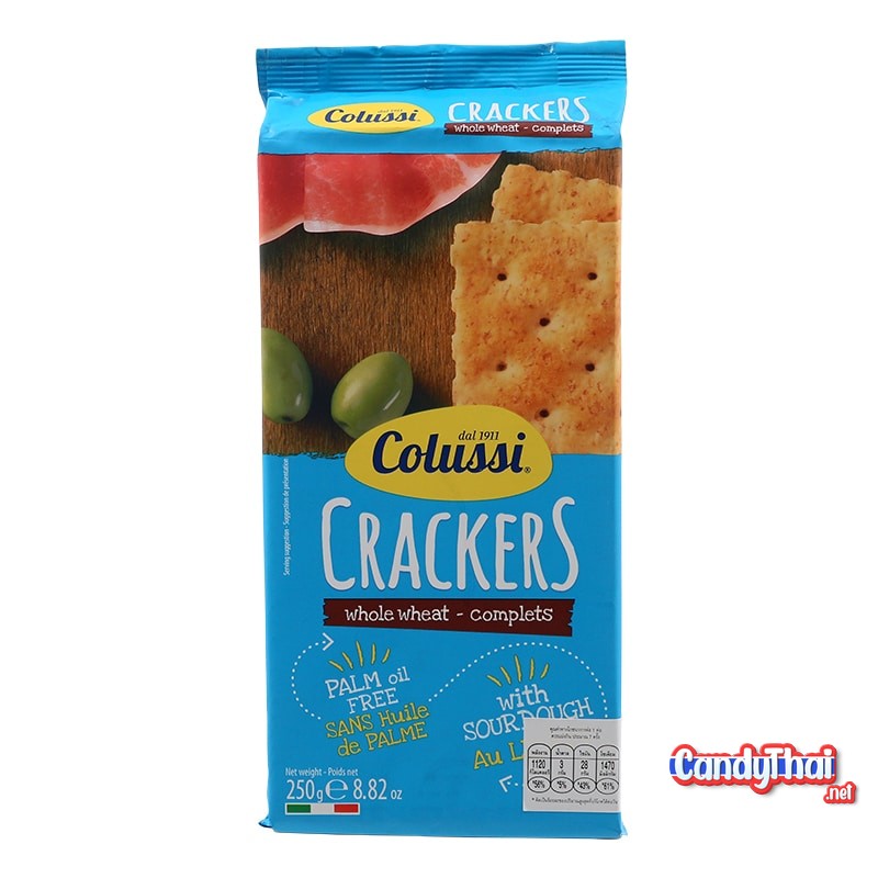 Pan Colussi Wholewheat Crackers 250g. - Candy Thai