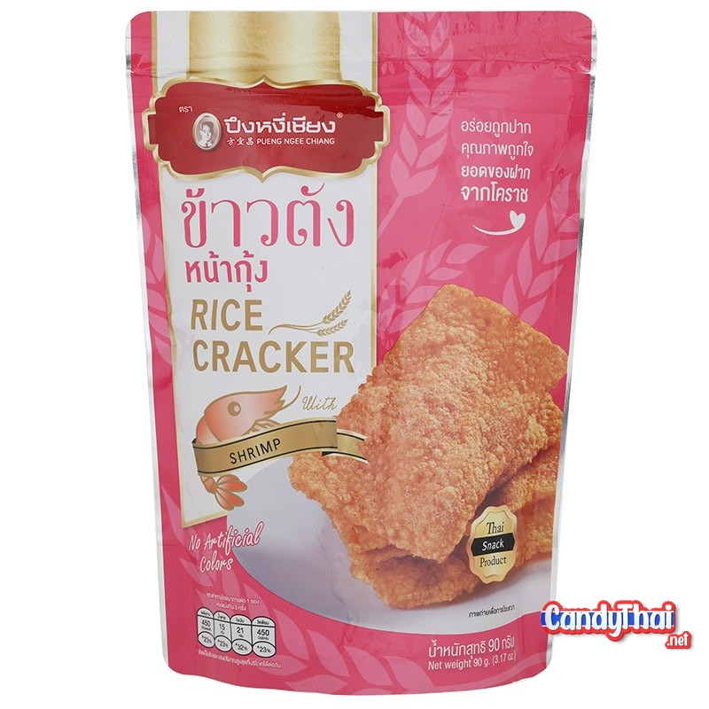Pueng Ngee Chiang Shrimp Rice Cracker 90g. - Candy Thai