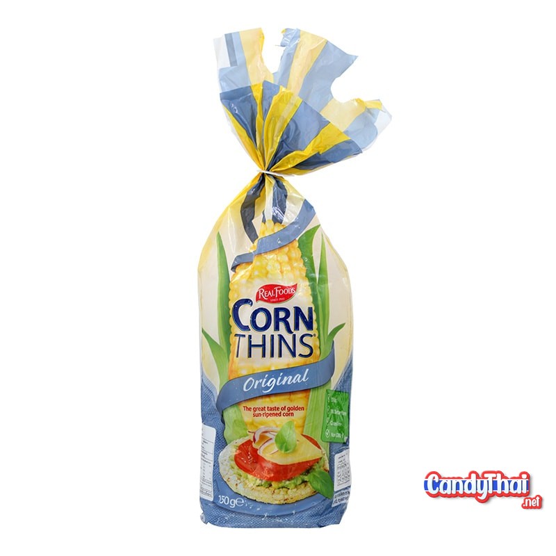 Real Foods Original Corn Thins 150g. - Candy Thai