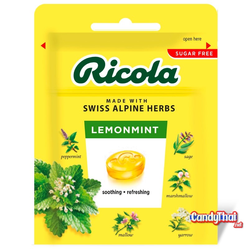 Ricola Lemon Mint Sugarfree Candy 17.5g. - Candy Thai