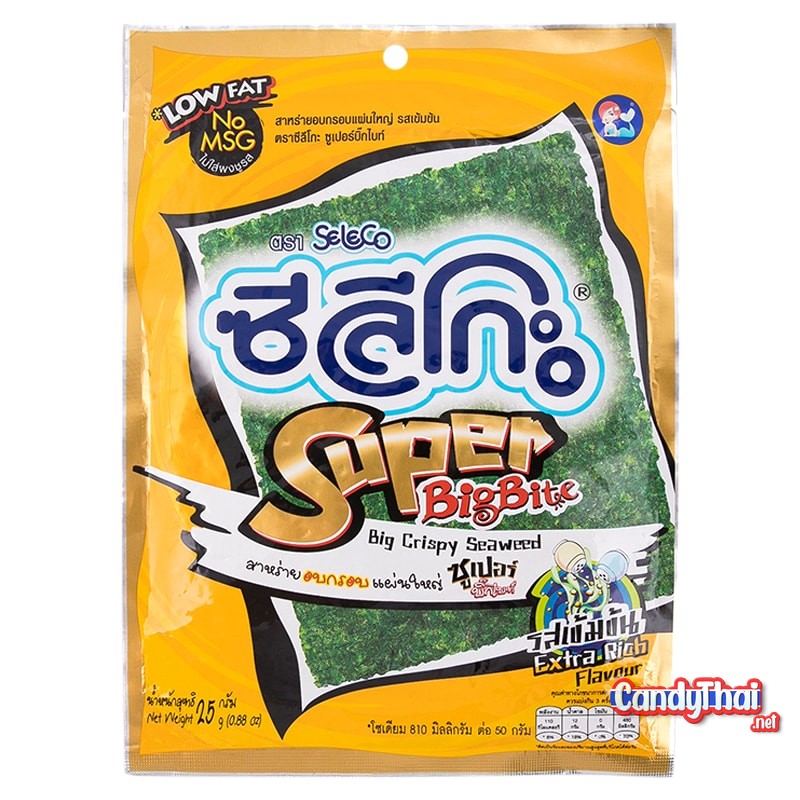 Seleco Super Big Bite Extra Rich Flavour Seaweed 25g. - Candy Thai