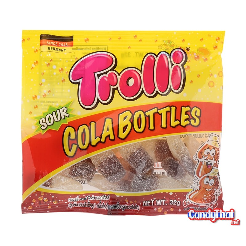 Trolli Sour Cola Bottles Jelly 30g. - Candy Thai