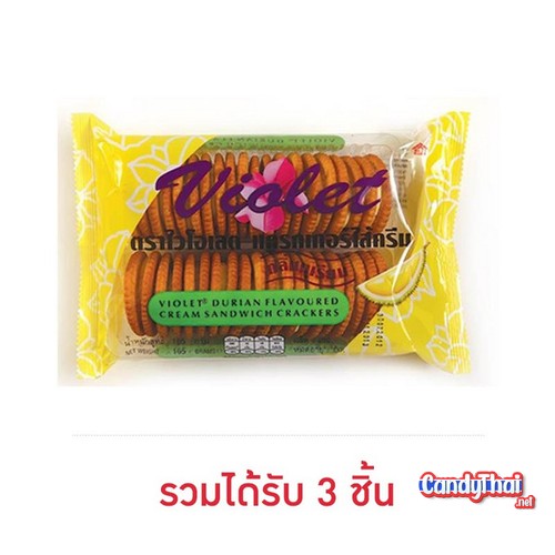 Violet, Crank, Durian Cream 165 grams - Candy Thai