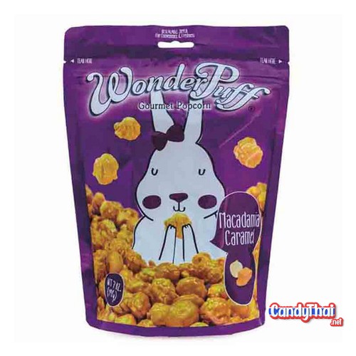 Wonder Puff Crispy corn coated caramel mixed with Macada Mia 198 grams ...