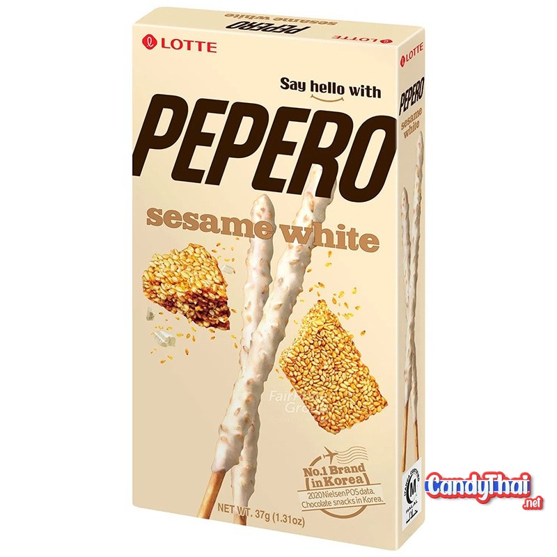 Lotte Sesame White Pepero 37g. - Candy Thai
