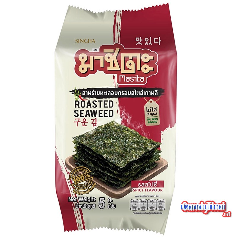 Masita Seaweed Roasted Korean Style Spicy 5g. - Candy Thai