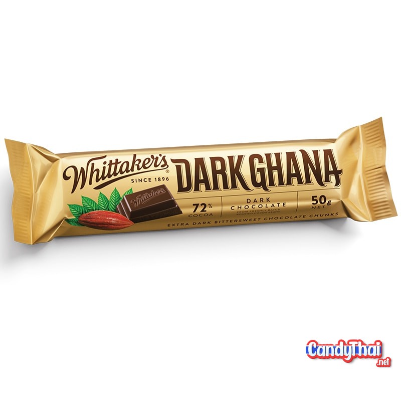 Whittaker Dark Ghana Dark Chocolate 50g. - Candy Thai